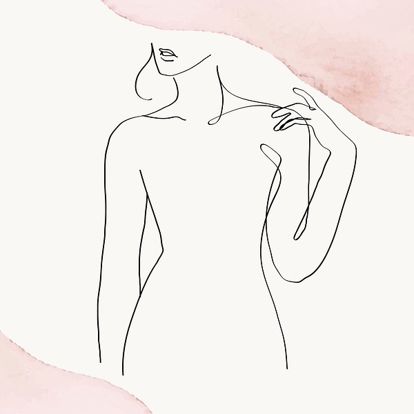 Woman’s upper body vector line | Premium Vector Illustration - rawpixel