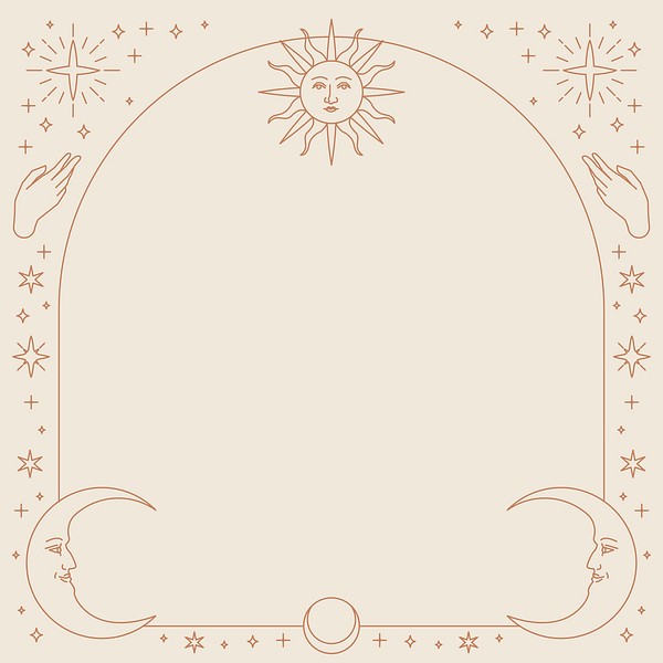 Celestial icons vector square frame | Premium Vector - rawpixel