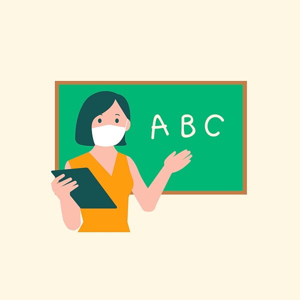 Teaching English class vector new | Free Vector Illustration - rawpixel