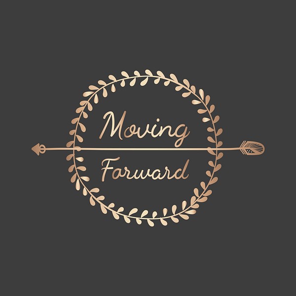 Moving forward wording rose gold | Premium Vector - rawpixel