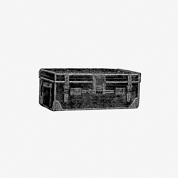 Chest box from Greater Bristol. | Free Photo Illustration - rawpixel