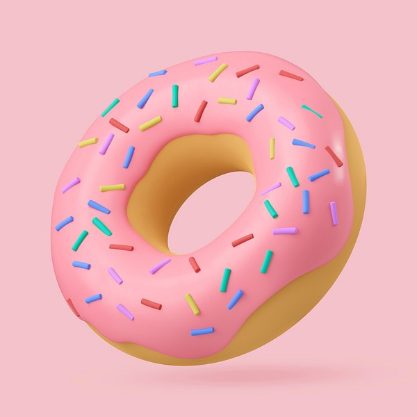 Donut design element, food 3d | Premium PSD Illustration - rawpixel