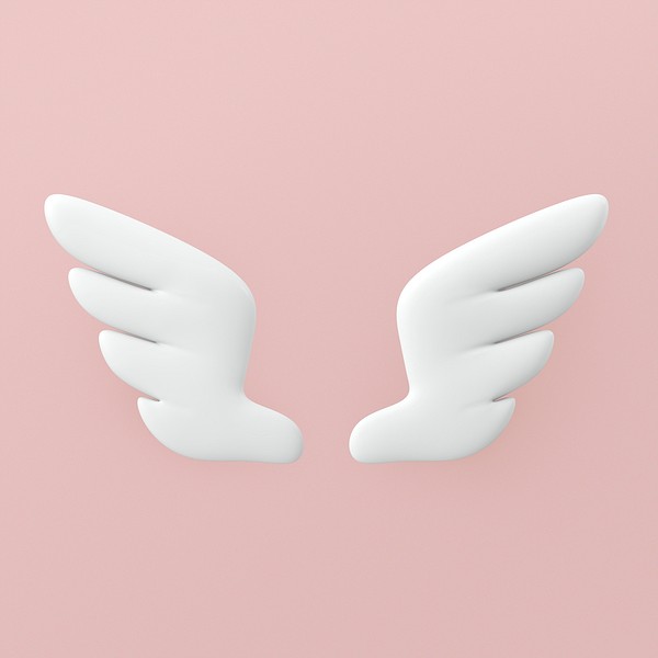 White wings clipart, cute 3d | Premium PSD Illustration - rawpixel