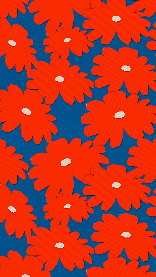 Colorful iPhone wallpaper flower pattern, | Free Photo - rawpixel