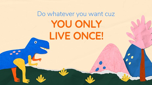 Paper craft banner template, t-rex | Premium PSD Template - rawpixel