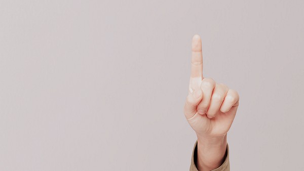 Beige desktop wallpaper, finger pointing | Free Photo - rawpixel