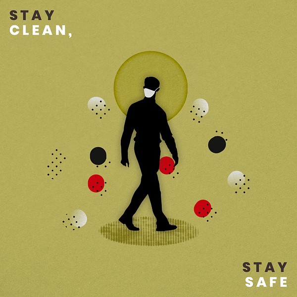 Stay clean, stay safe during coronavirus | Free PSD Template - rawpixel