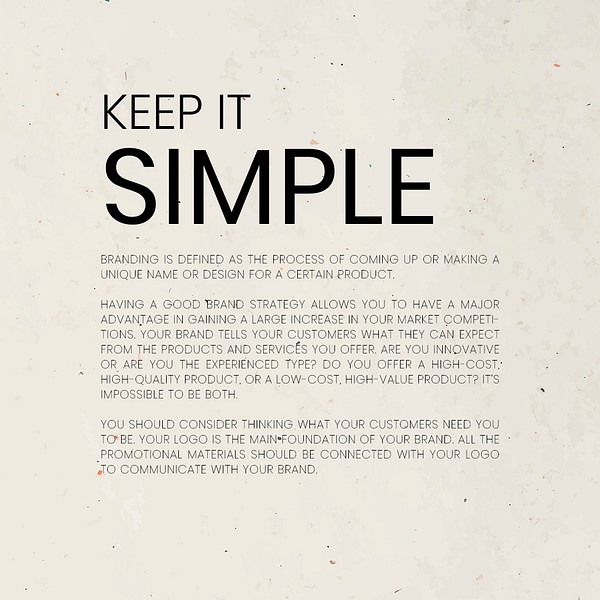 Keep it simple psd design | Premium PSD Template - rawpixel