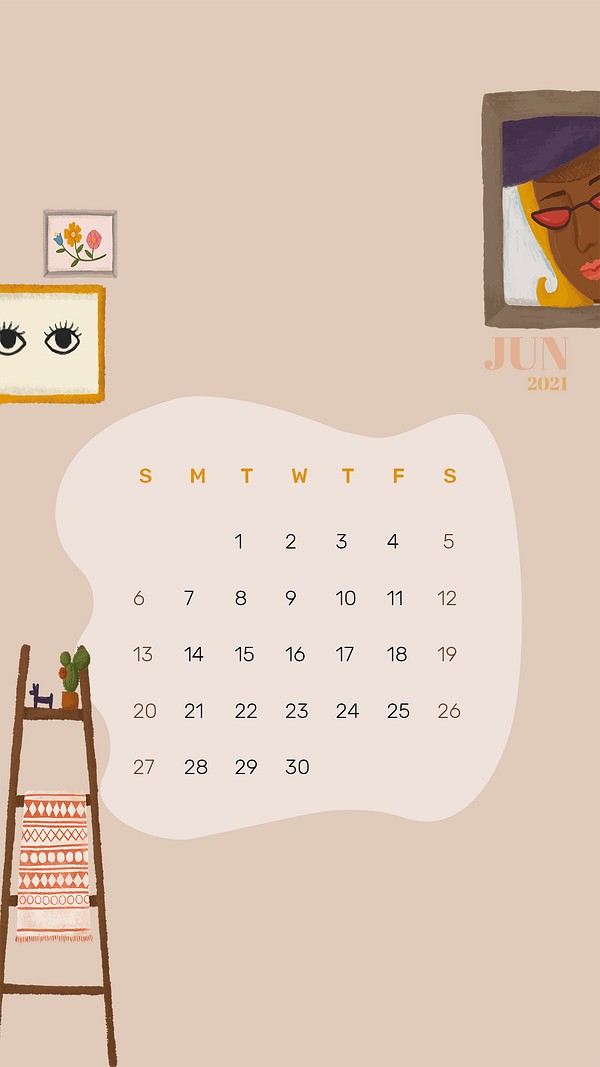 2021 calendar June template phone | Premium PSD - rawpixel