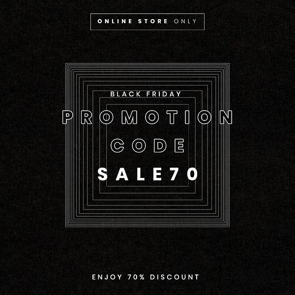 Promotion code sale 70 psd | Premium PSD Template - rawpixel