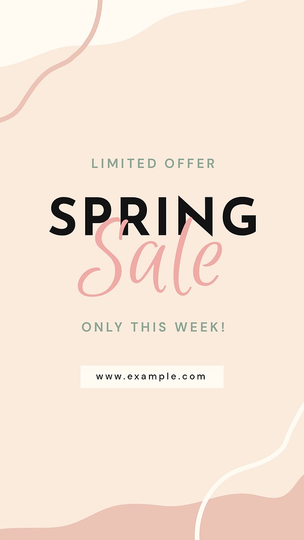 Spring sale template, seasonal social | Free PSD Template - rawpixel