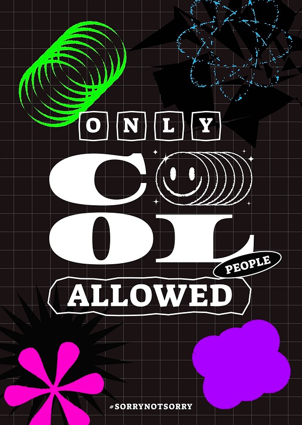 Neon party poster template, funky | Premium PSD Template - rawpixel