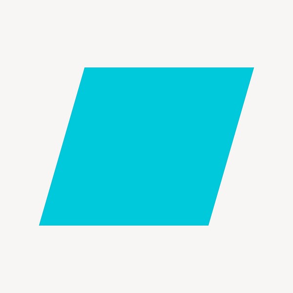 Blue parallelogram shape sticker, geometric | Premium Vector - rawpixel