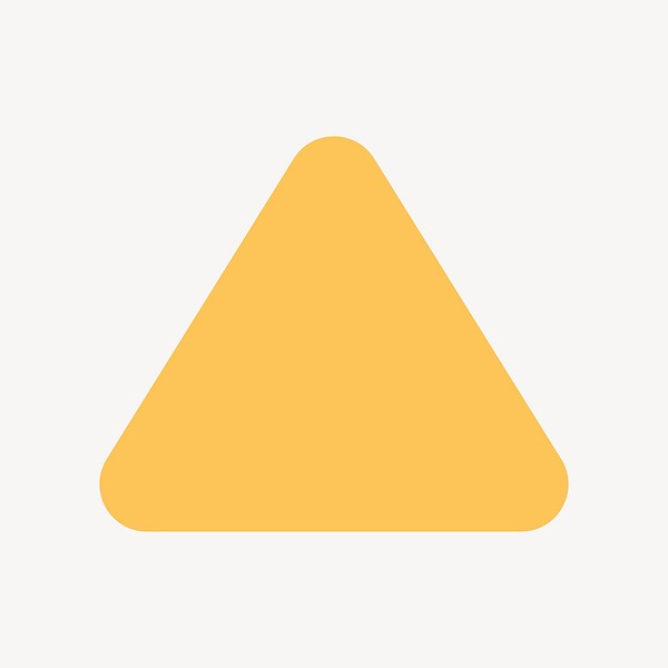 Yellow triangle sticker, flat geometric | Free Vector - rawpixel