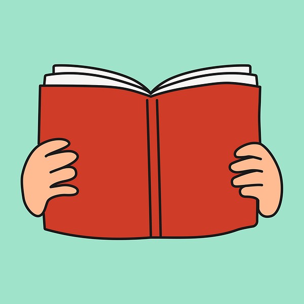 Hands holding book clipart, hobby | Free Vector Illustration - rawpixel
