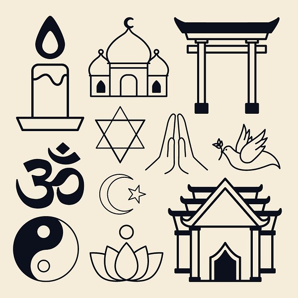 Mixed religious symbols set vector | Premium Vector - rawpixel