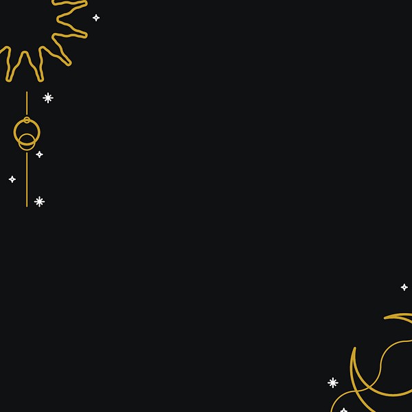 Gold moon and sun border | Premium Vector - rawpixel