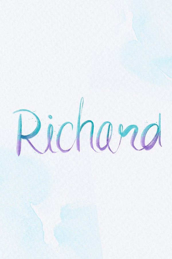 Richard name psd hand lettering | Free PSD - rawpixel