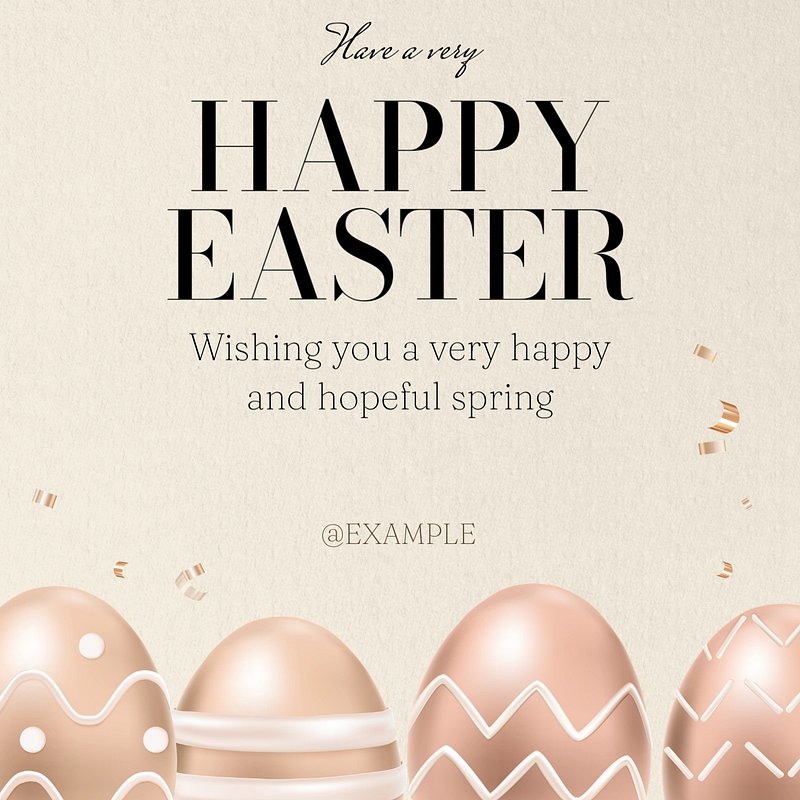 Happy Easter cute template psd | Premium PSD Template - rawpixel