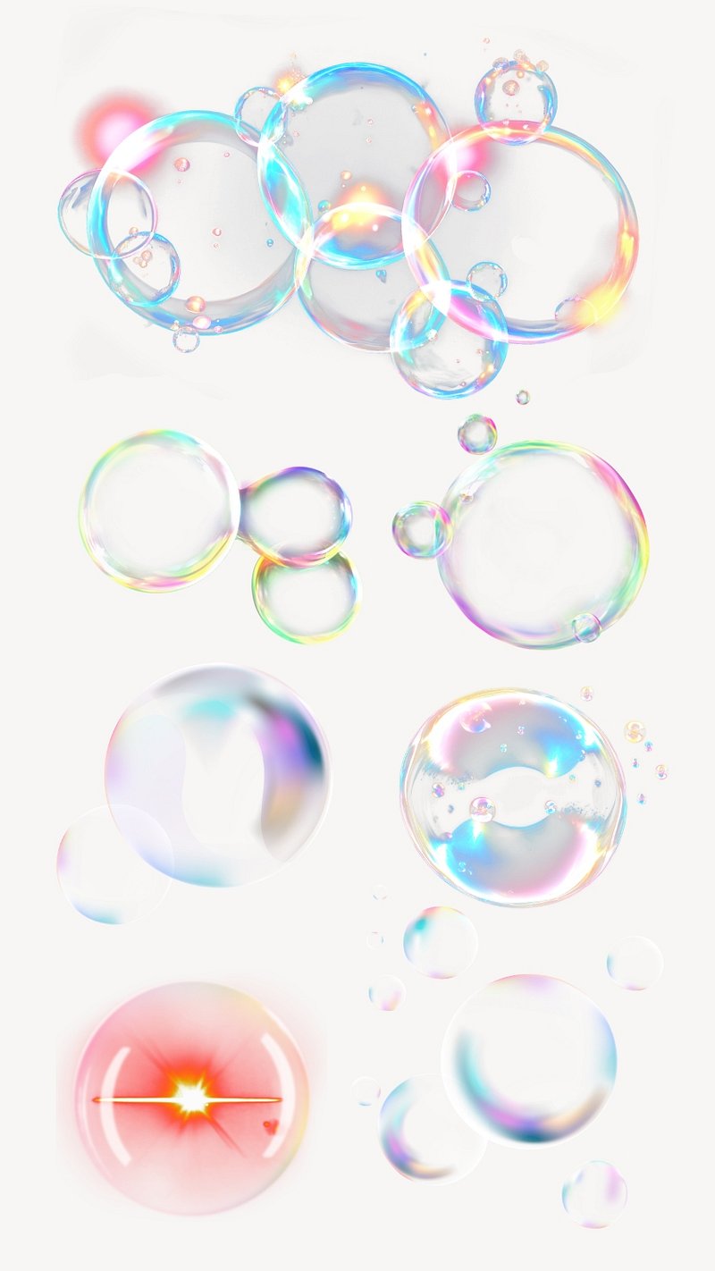 Bubble effect element set | Free Photo - rawpixel