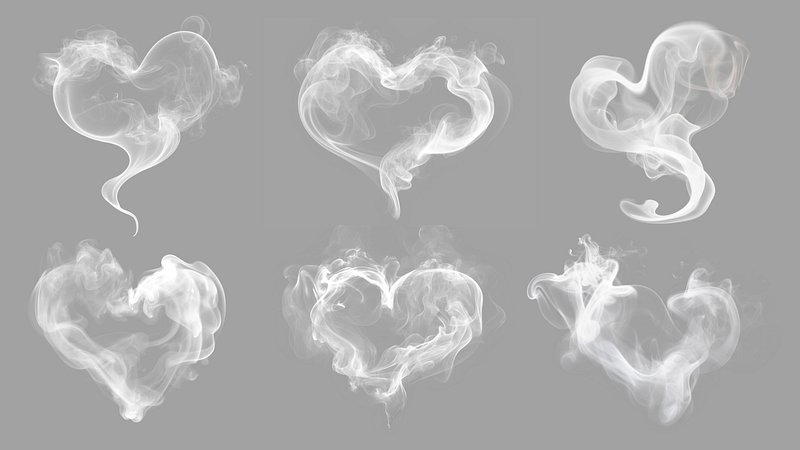 PNG Heart-shaped smoke on black | Premium PNG - rawpixel