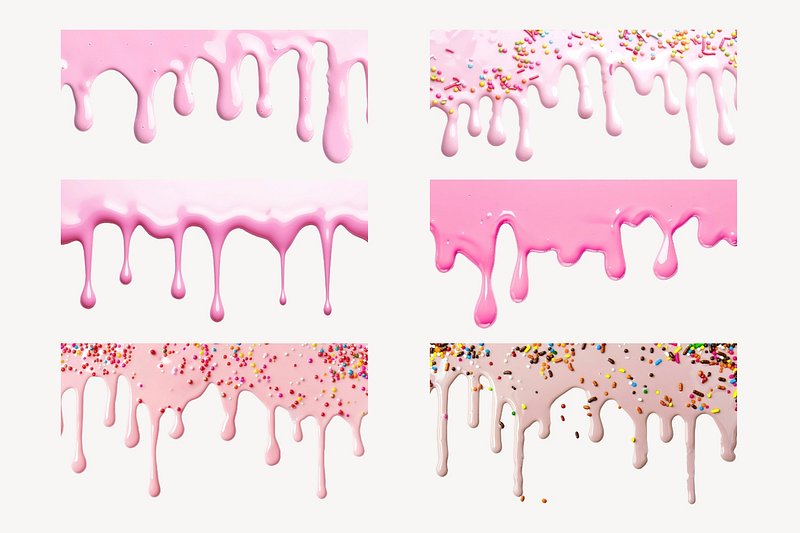 PNG melting strawberry milk border | Premium PNG - rawpixel