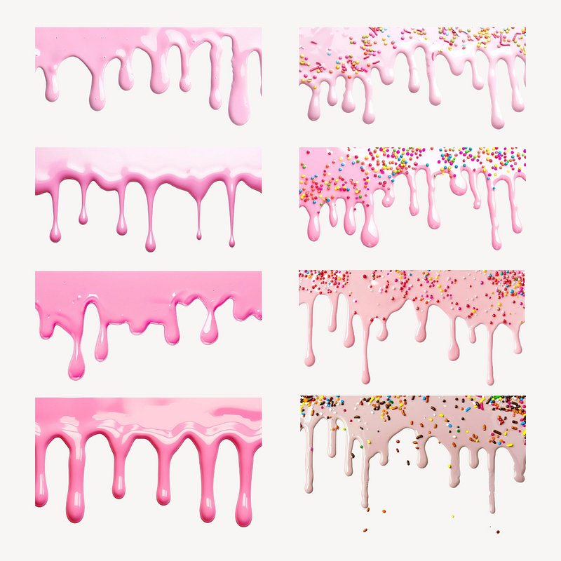 PNG melting strawberry milk border | Premium PNG - rawpixel