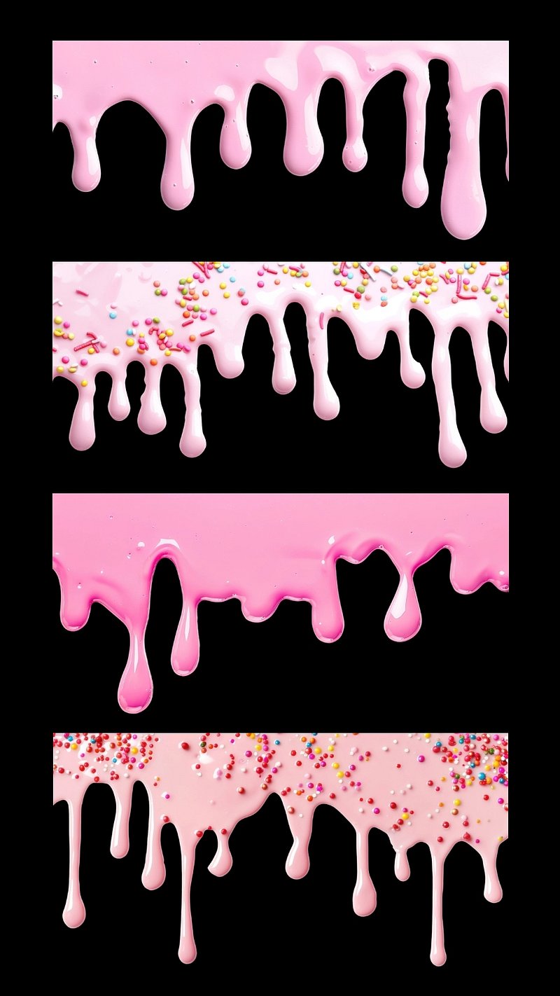 PNG melting strawberry milk border | Premium PNG - rawpixel