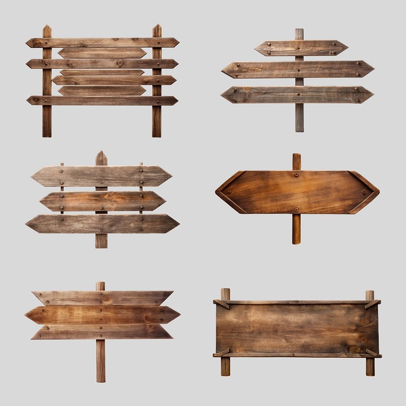 Direction sign mockup, wooden design | Premium Mockup Generator - rawpixel