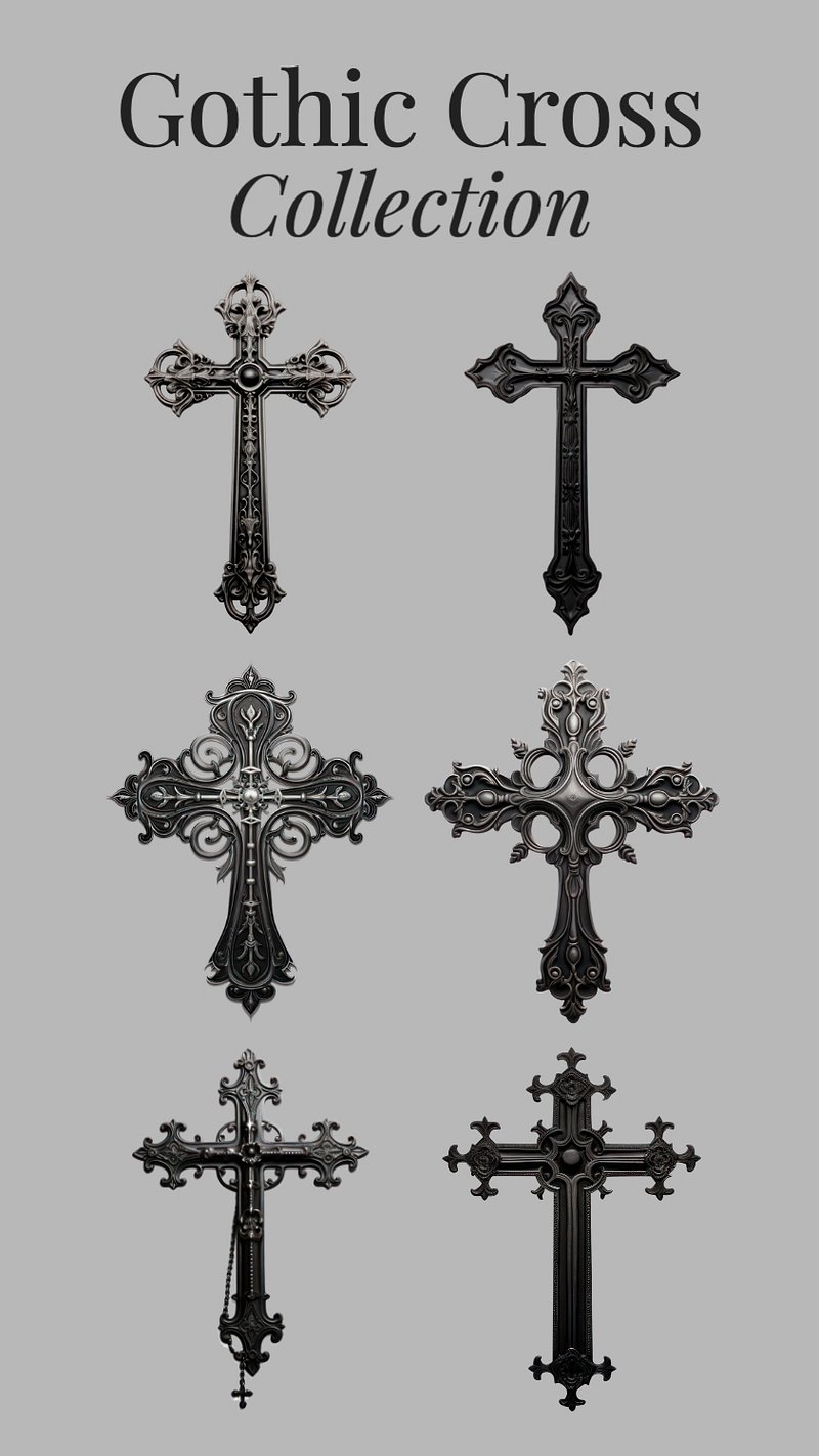 PNG Gothic crucifix symbol cross | Premium PNG - rawpixel
