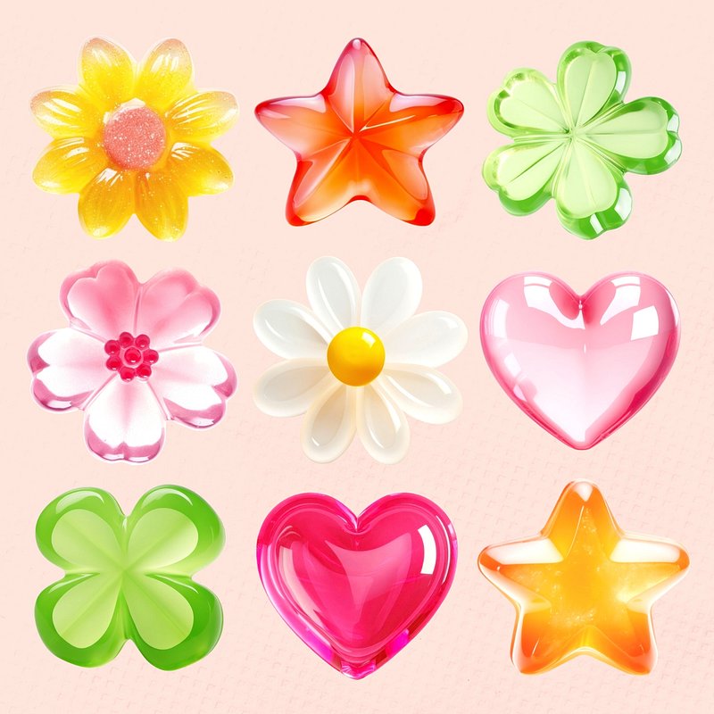 Editable 3d jelly gummy shape | Premium Editable Design - rawpixel