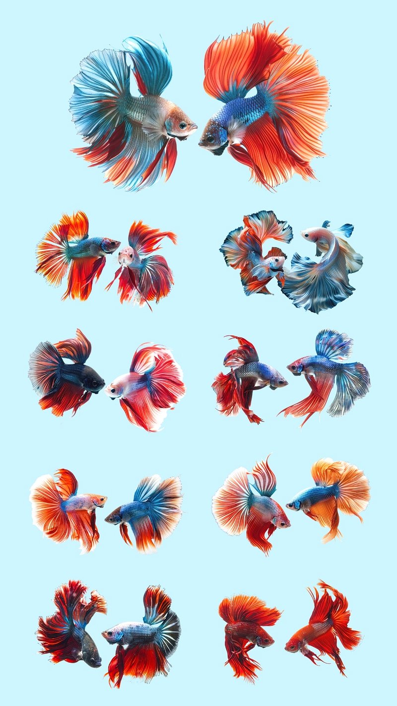 Colorful betta fish design element | Premium PNG Sticker - rawpixel