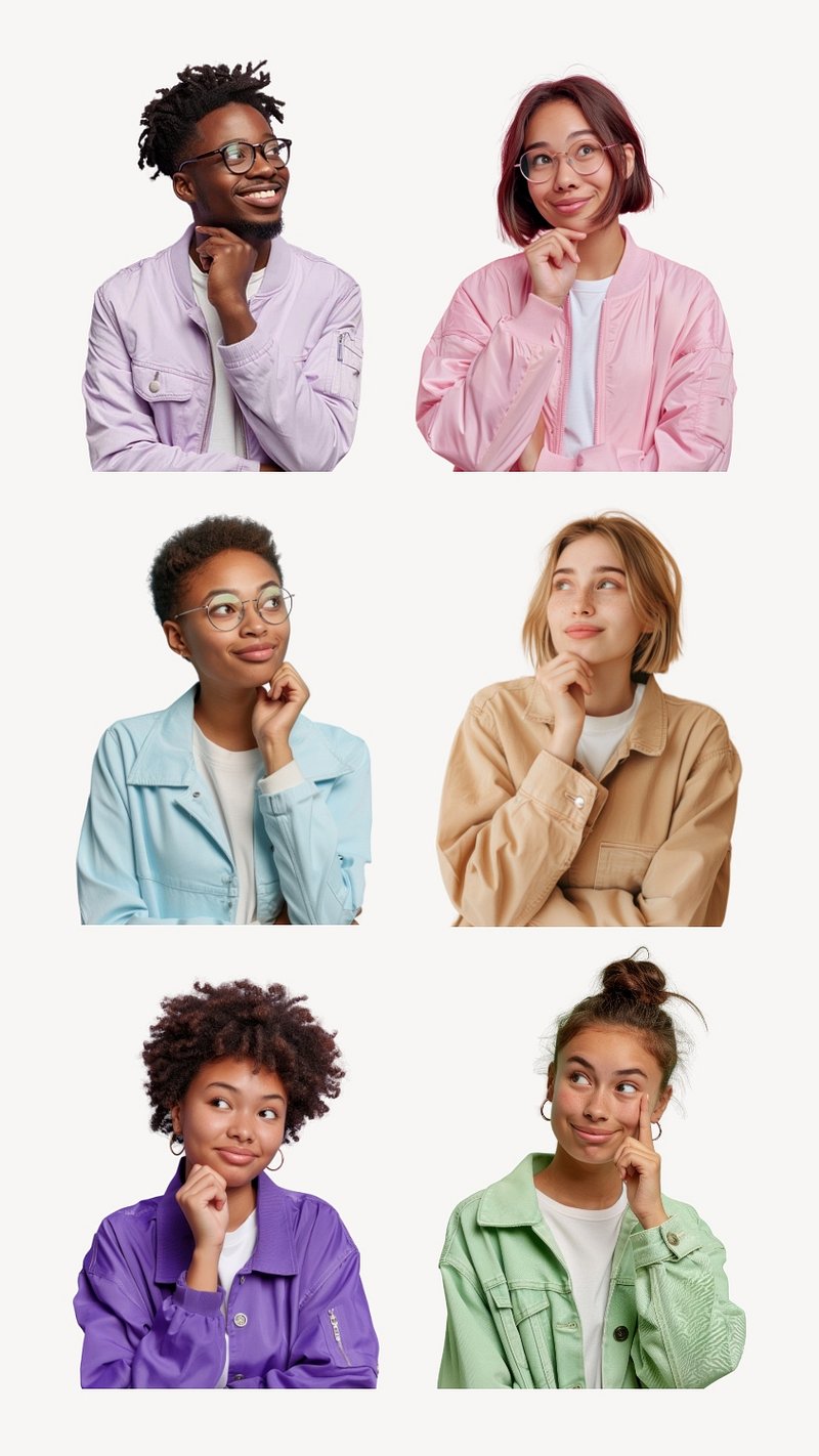 Editable people thinking pose element | Premium Editable Design - rawpixel