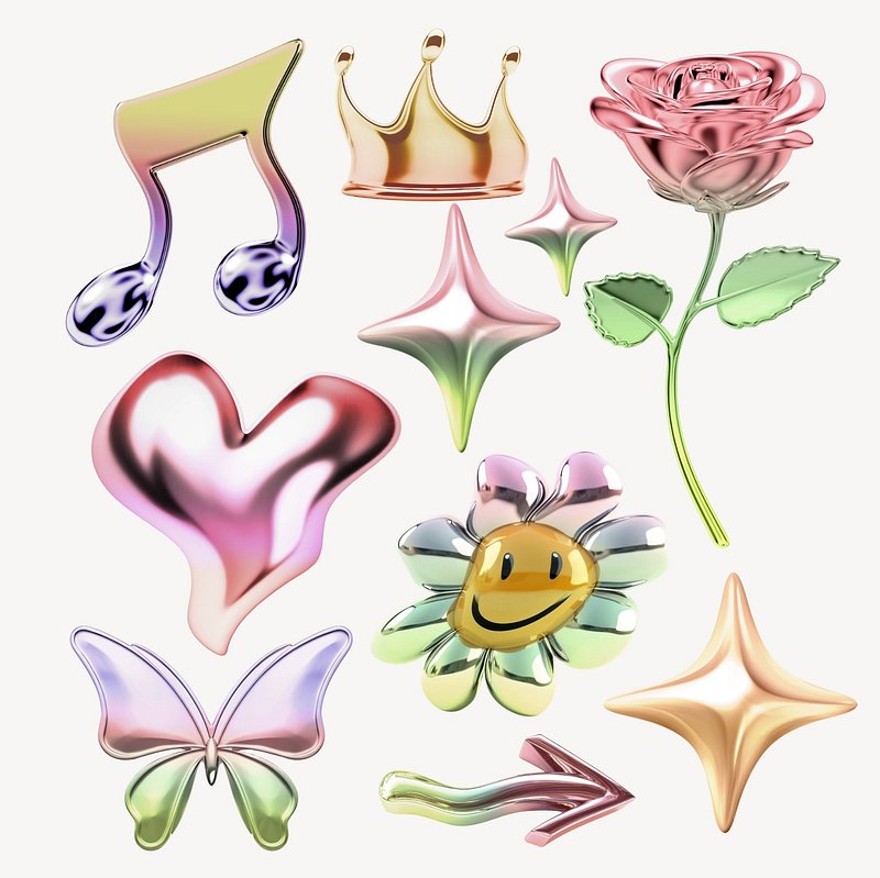 Blink icon png holographic fluid | Free PNG - rawpixel