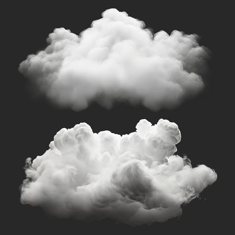 Pink cloud png sticker set | Free PNG - rawpixel