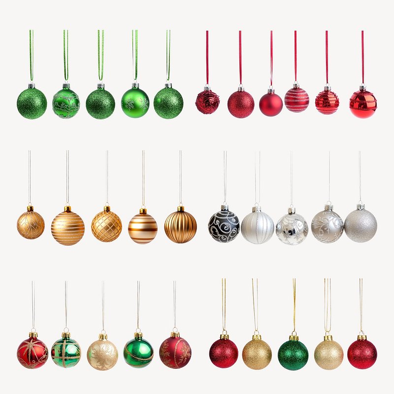 Editable watercolor Christmas bauble ornament | Premium Editable Design ...