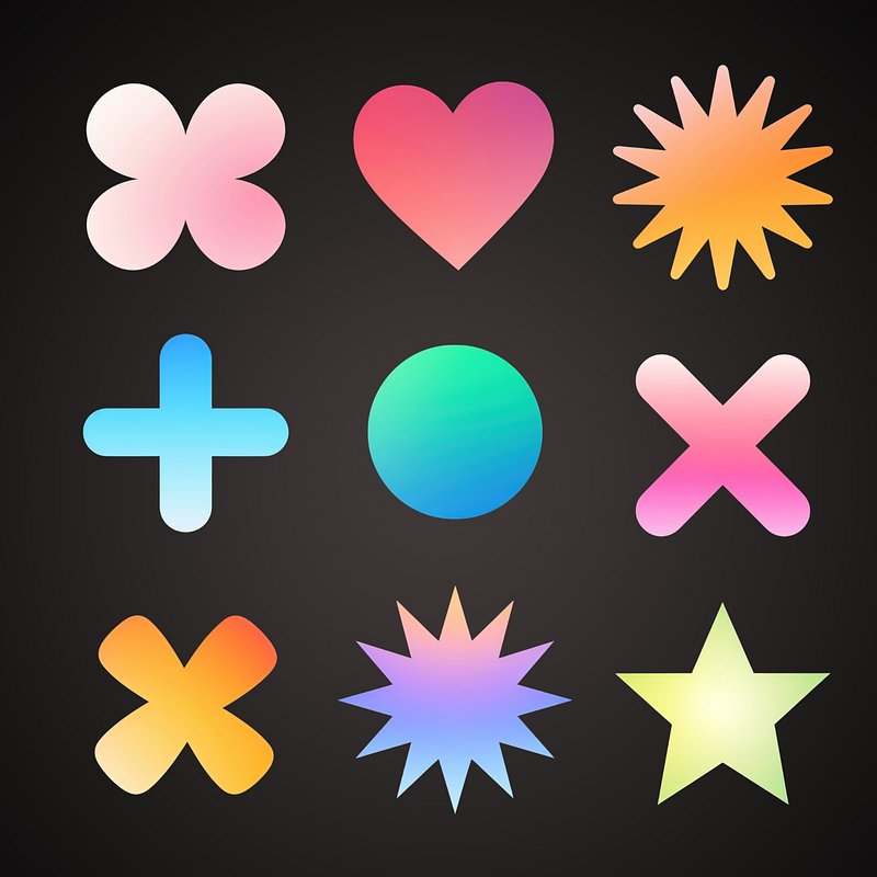 Stroke geometric shapes set vector | Premium Vector - rawpixel