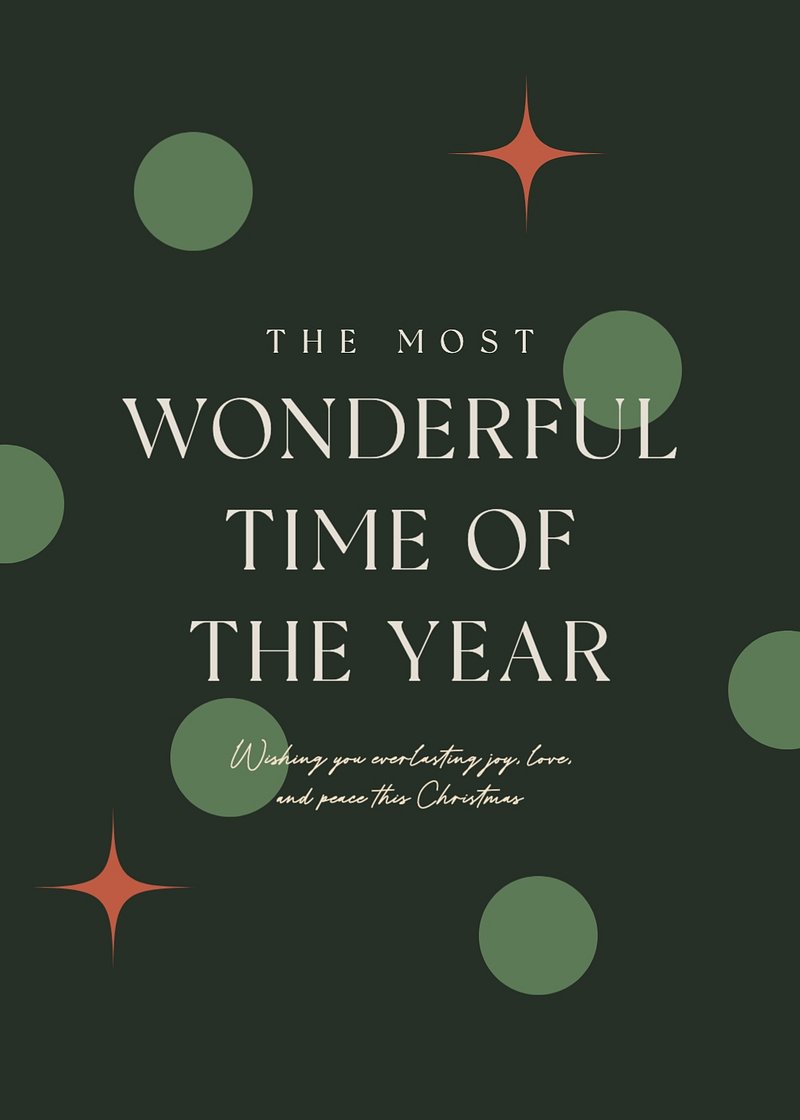 Merry Christmas wish, editable greeting | Free Editable Template - rawpixel