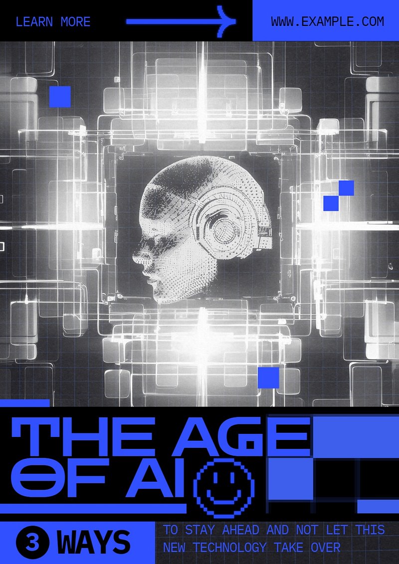 Futuristic AI technology magazine cover | Free Photo - rawpixel