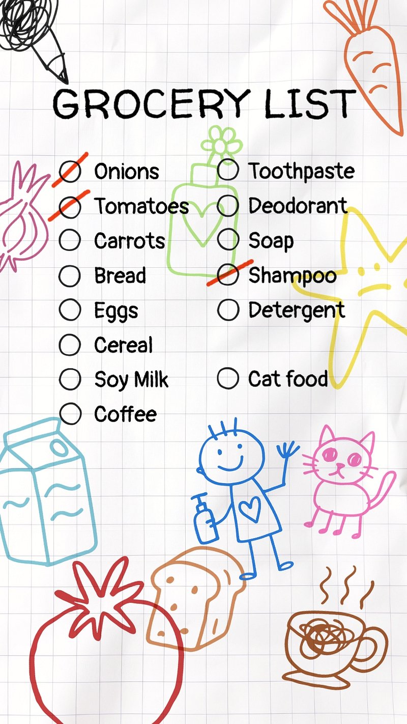 Groceries+list Jpeg Images | Download Free Design Resources on rawpixel