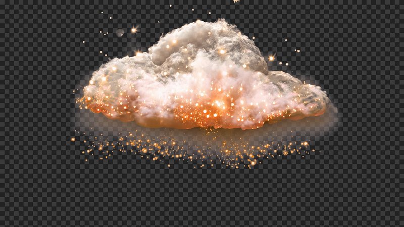 Magical cloud sparkling lights animated | Free Transparent Video - rawpixel
