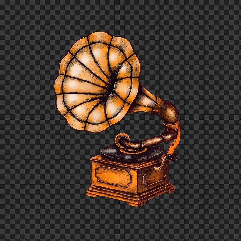 Vintage gramophone illustration animation isolated | Free Transparent ...