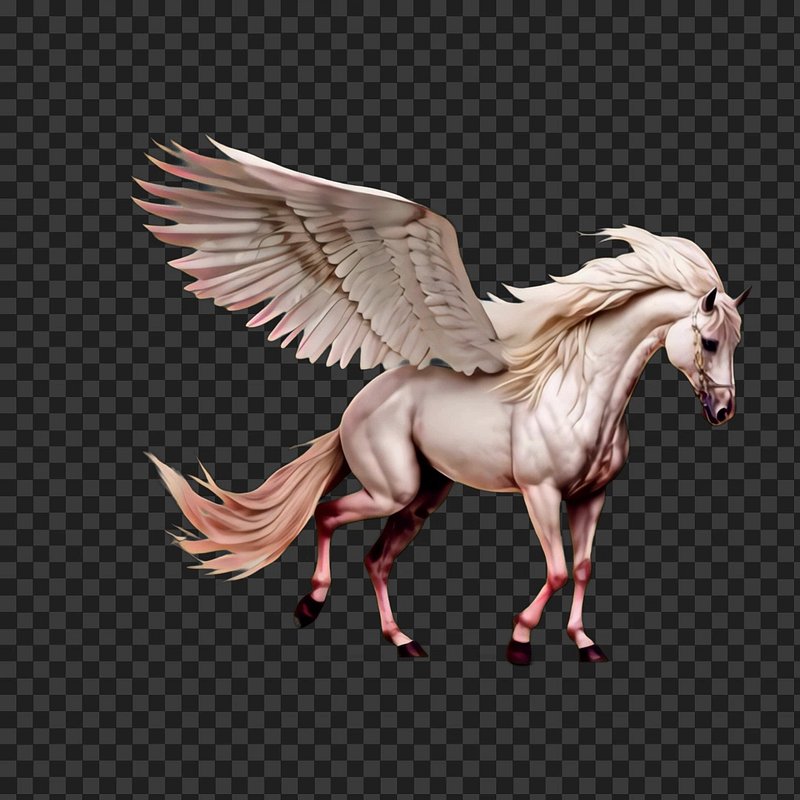 White pegasus trotting animation isolated | Free Transparent Video ...