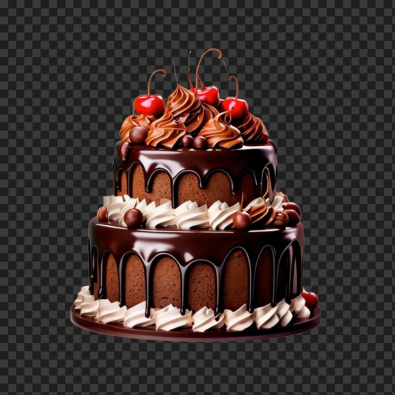 Two tier chocolate cake animation | Free Transparent Video - rawpixel