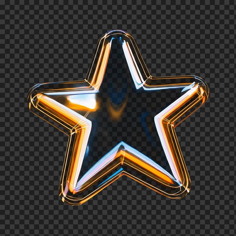 Aesthetic transparent star shape animation | Free Transparent Video ...