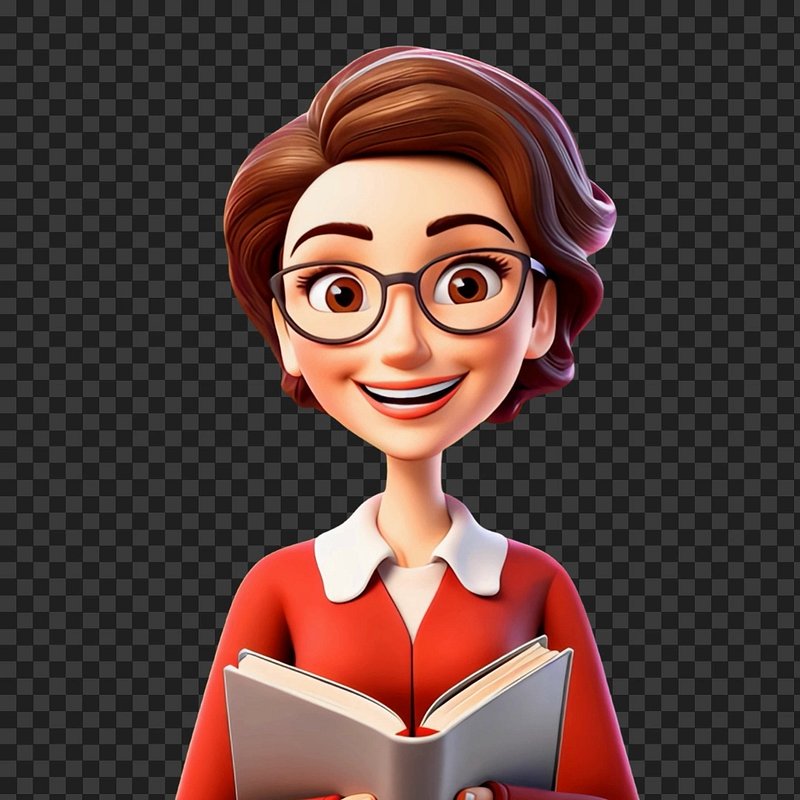 Animated librarian holding book animation | Free Transparent Video ...