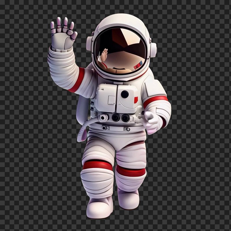 Astronaut waving space animation isolated | Free Transparent Video ...