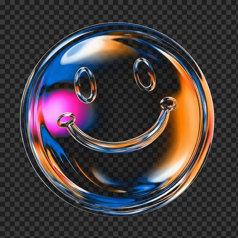 Colorful reflective smiley face animation | Free Transparent Video - rawpixel