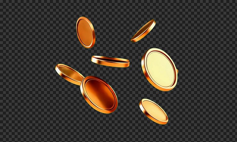 Floating coins animated overlay, transparent | Free Transparent Video ...