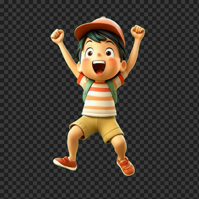 Joyful child jumping excitement animation | Free Transparent Video ...